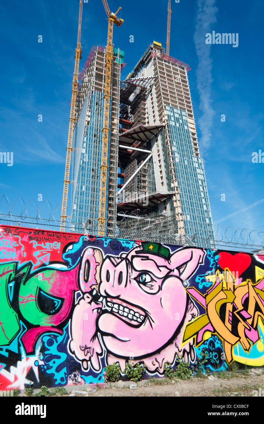 New headquarters for European Central Bank , ECB, under construction in ...