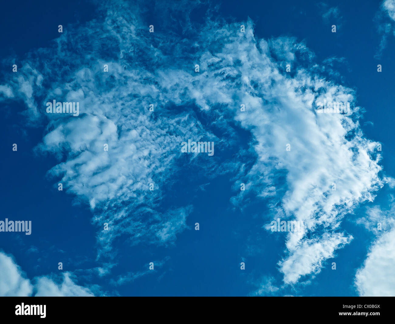 The Cloud and blue sky looklike World map Stock Photo - Alamy