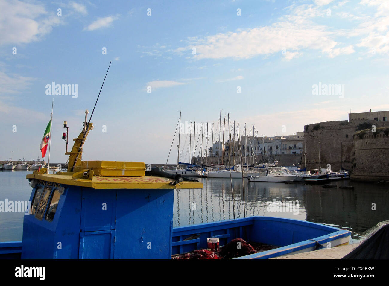 Italy, Puglia, Gallipoli, harbor Stock Photo - Alamy