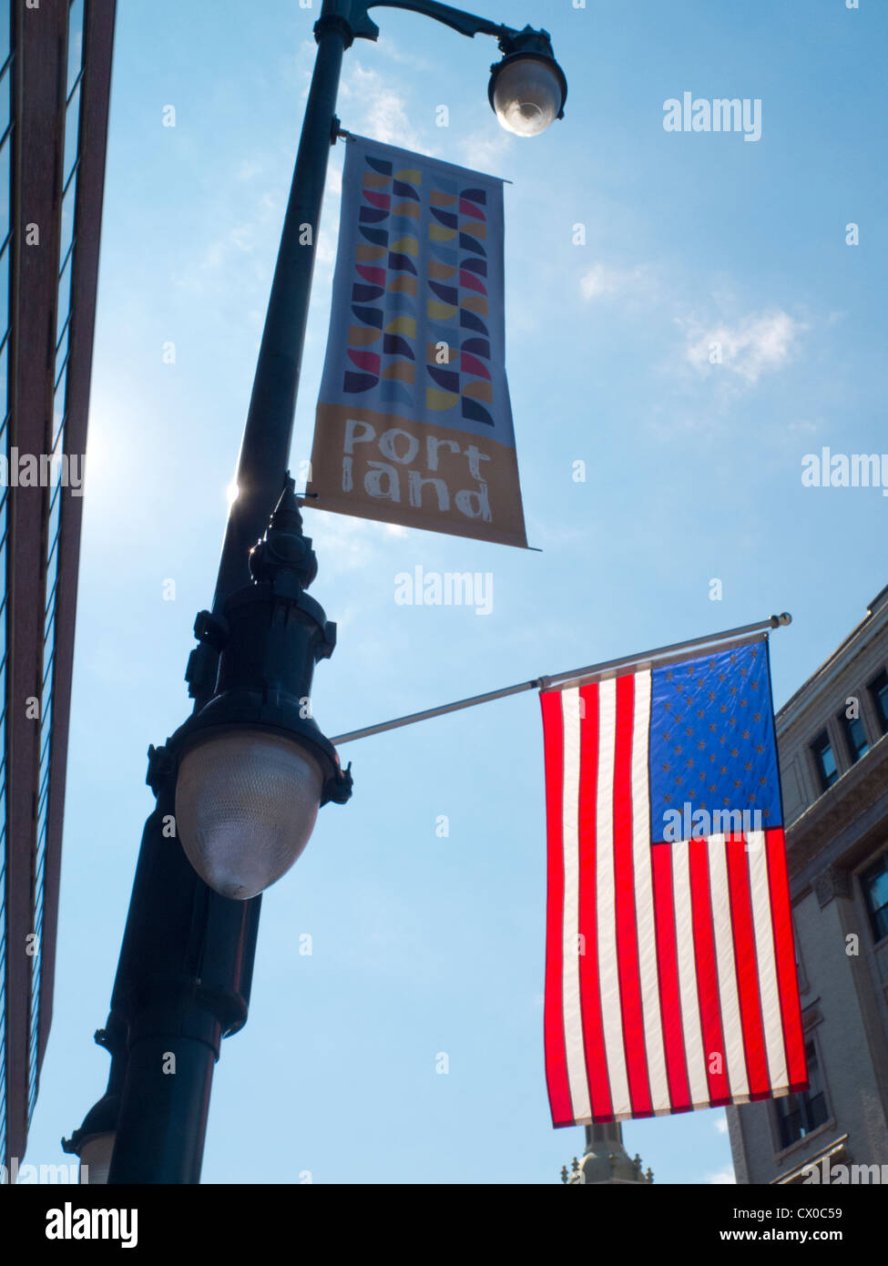 Portland maine city flag flag hi-res stock photography and images - Alamy