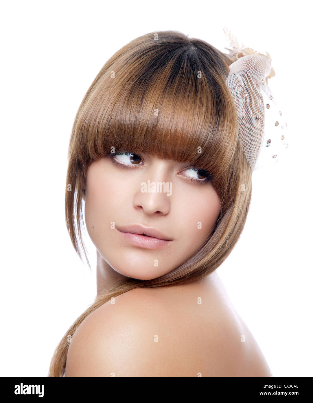 Beauty with perfect hair Stock Photo - Alamy