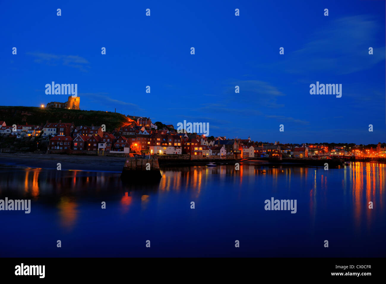Whitby abbey at night hi-res stock photography and images - Alamy