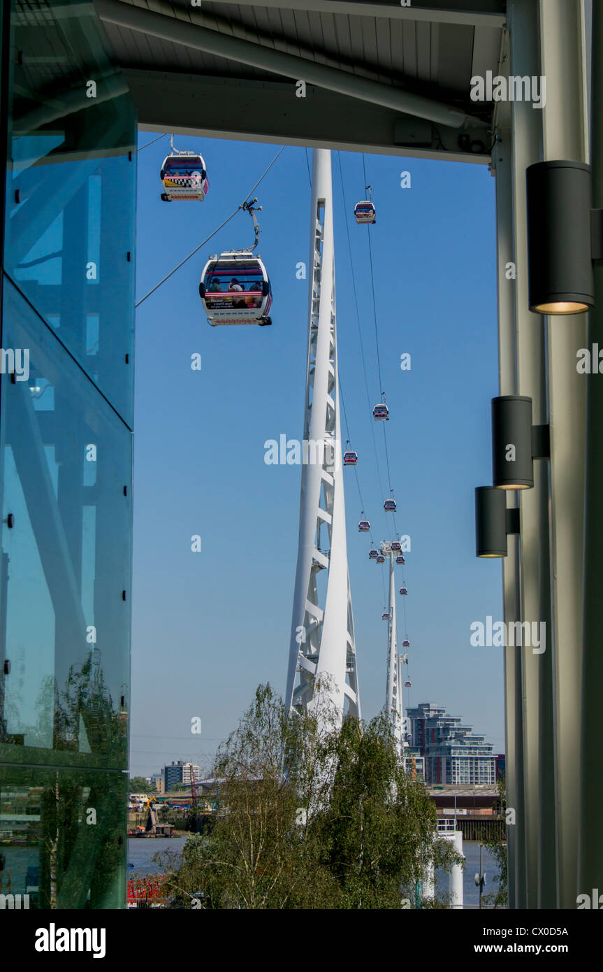 UK, England, London, cable car Greenwich Emirates Stock Photo - Alamy