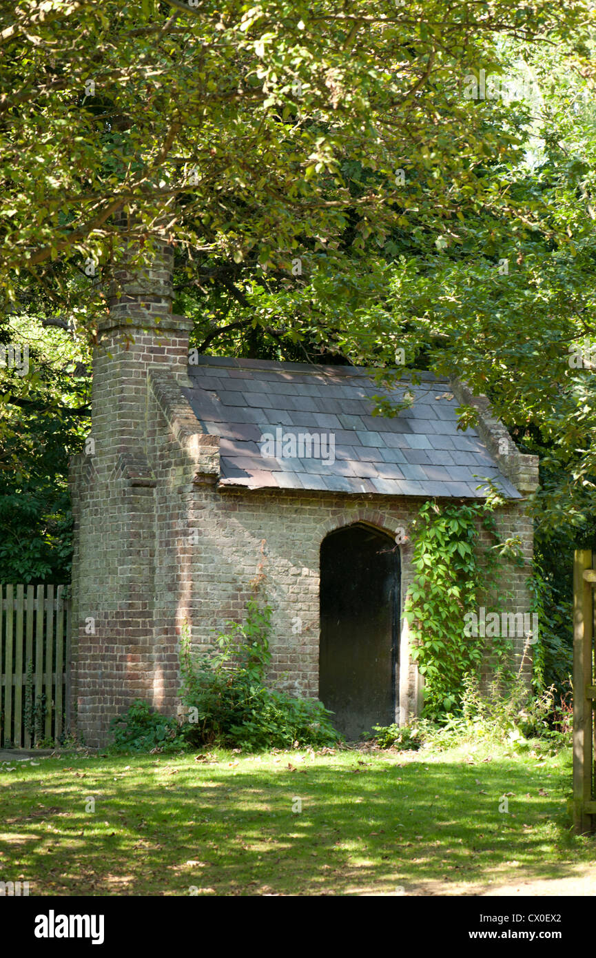 View of an old pump house beside the Longford river, Waterhouse ...