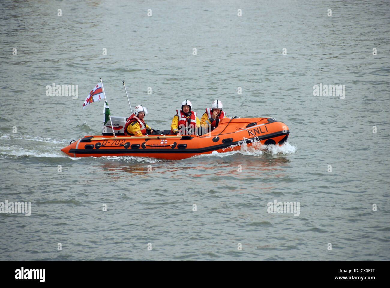 The RNLI D-Class Lifeboat in the River Dart Stock Photo - Alamy