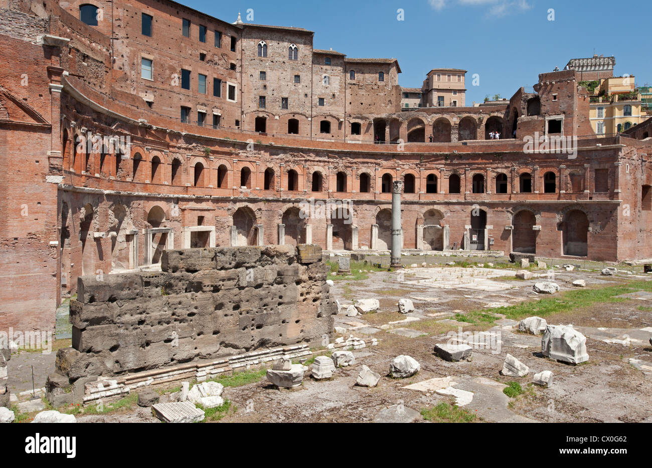 The markets ruins of Trajan Rome Italy Stock Photo - Alamy