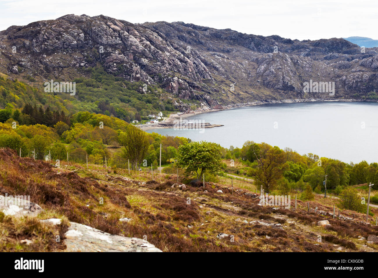 Looking south across Loch Diabaig towards Rubha na h-Airde. Lower ...