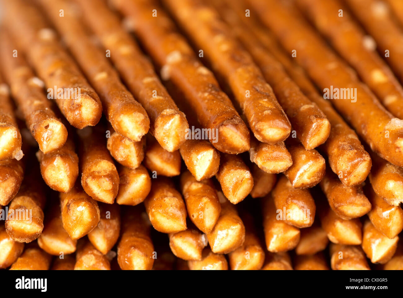 Frontal view of a stack of pretztels Stock Photo - Alamy