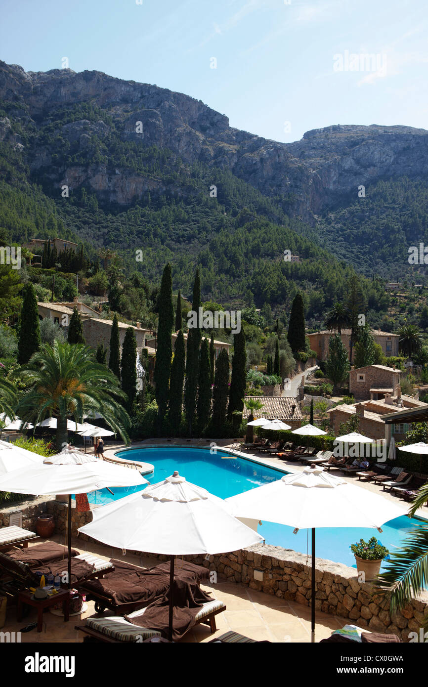 The private swimming pool for guests of the La Residencia hotel in Deia ...