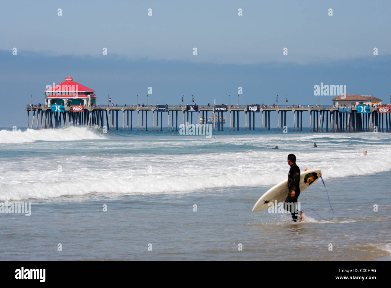 Surfing Huntington Beach Stock Photo - Alamy