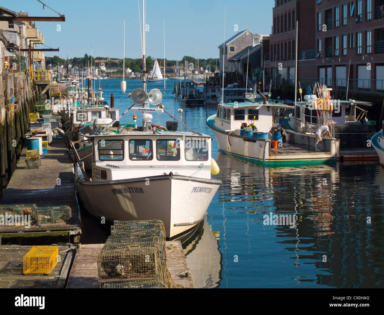 Portland pier in downtown Maine Stock Photo - Alamy