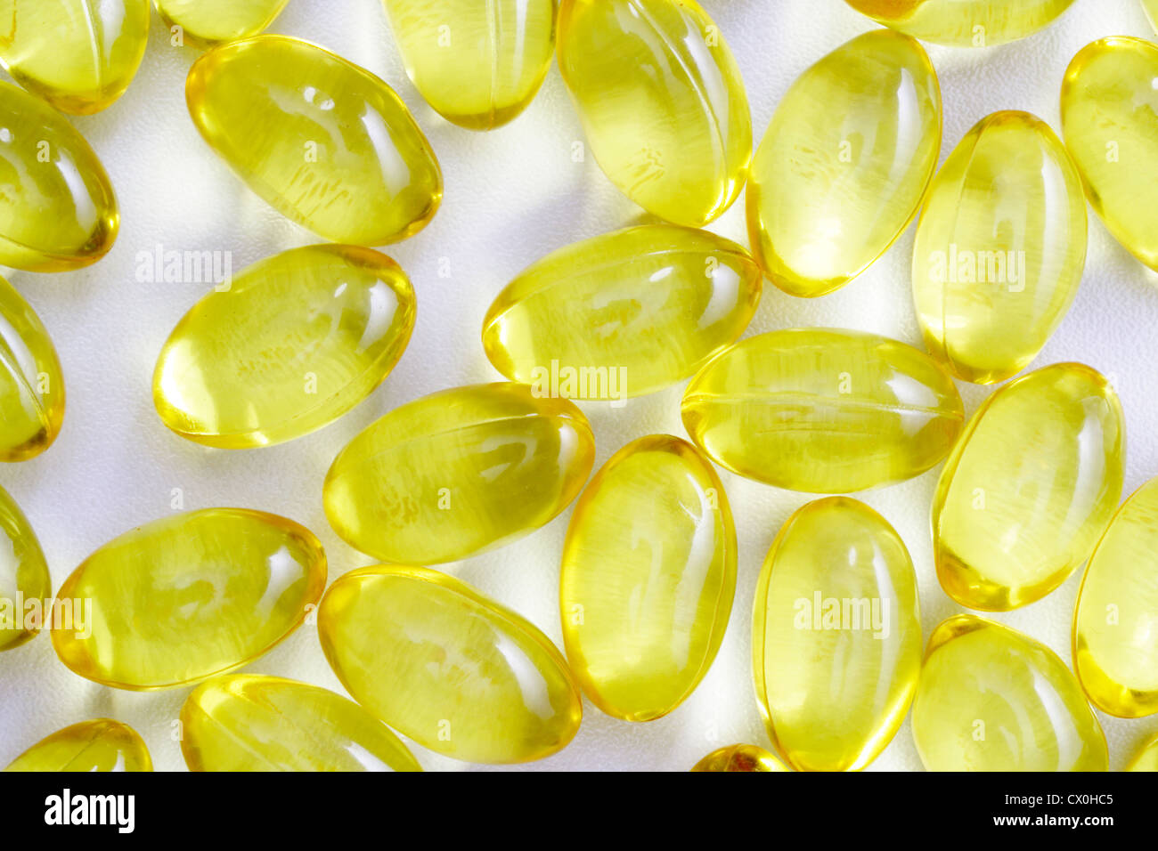 Close up of cod liver oil pills Stock Photo - Alamy