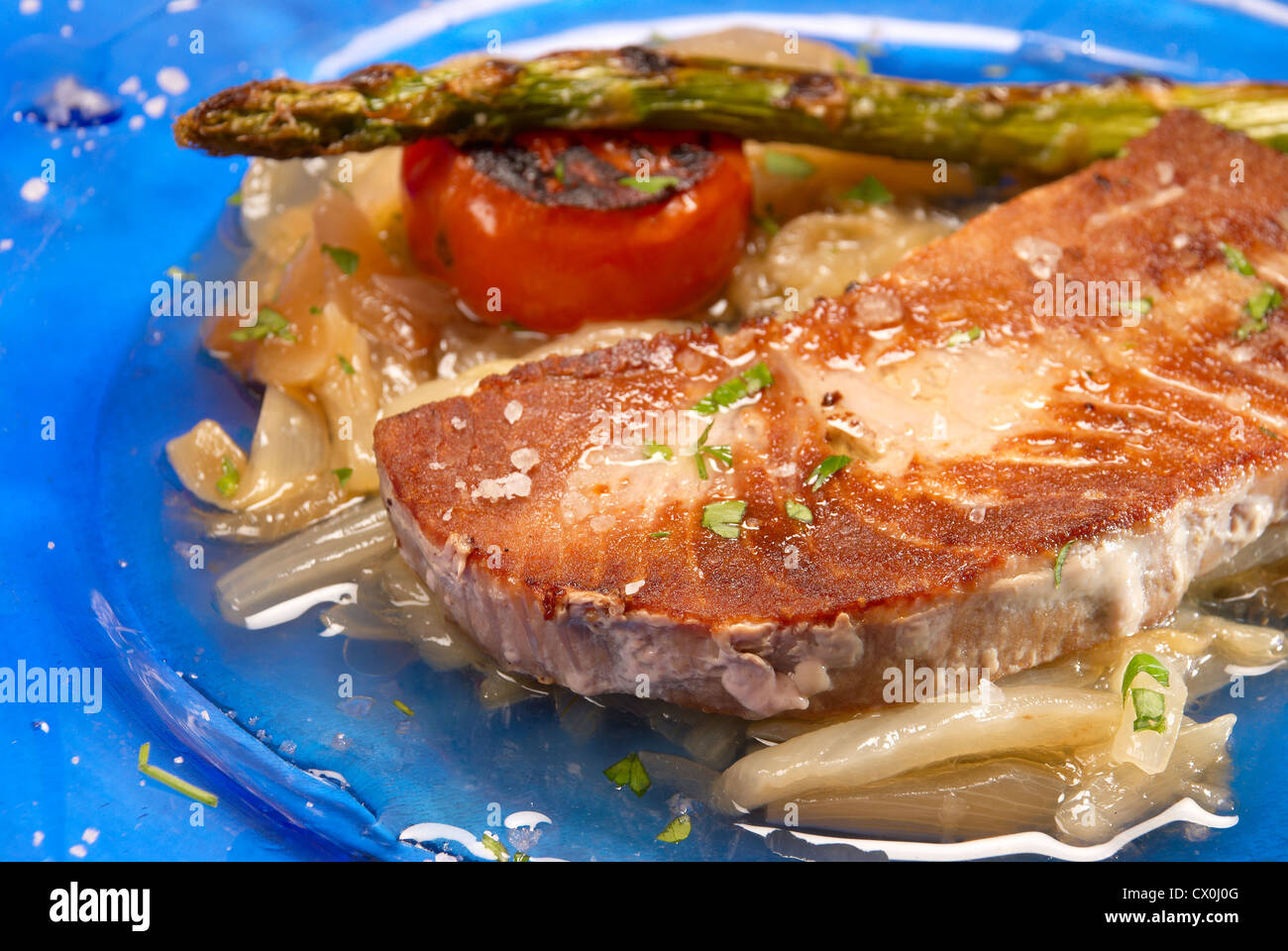 Grilled tuna salad with asparagus hi-res stock photography and images ...