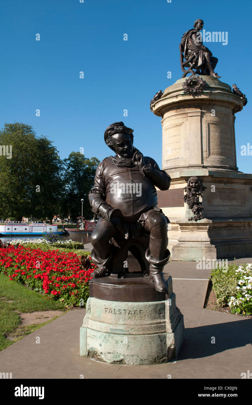 Falstaff statue, Gower Memorial, Stratford-upon-Avon, Warwickshire UK ...