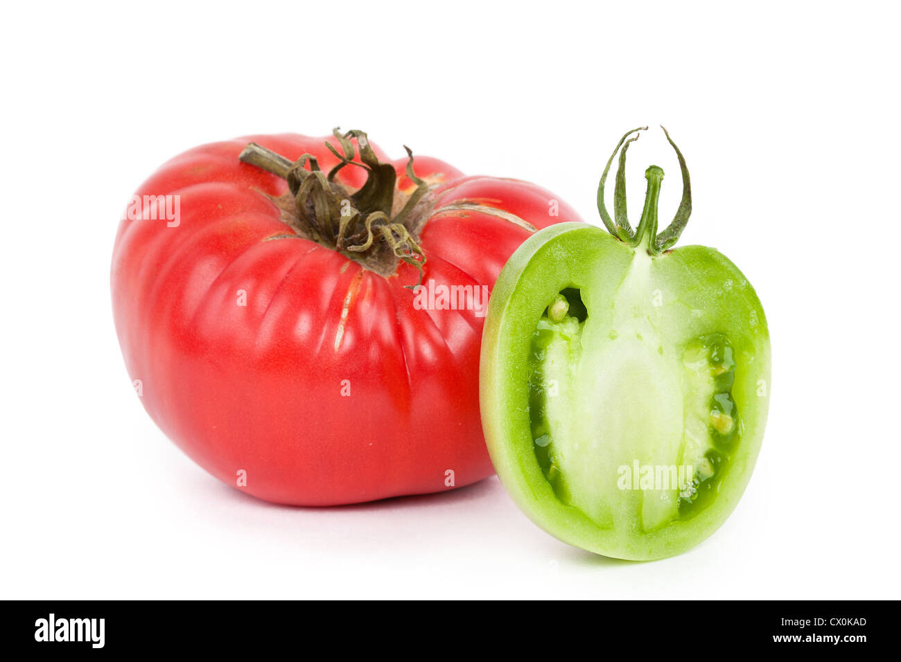 Half green and half red hi-res stock photography and images - Alamy