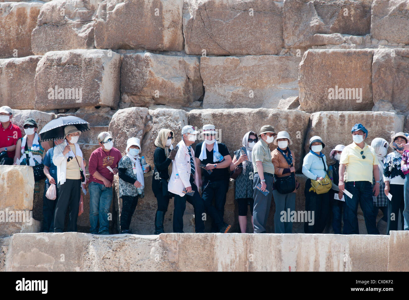 Asian Tourists Giza Pyramids Cairo Egypt Stock Photo - Alamy