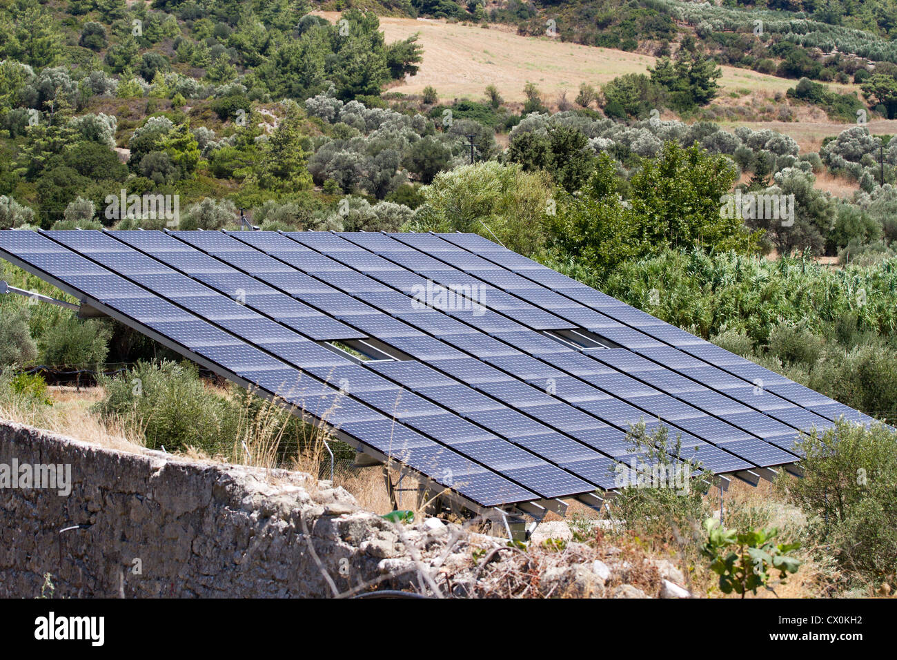 Solar panel array on large hi-res stock photography and images - Alamy