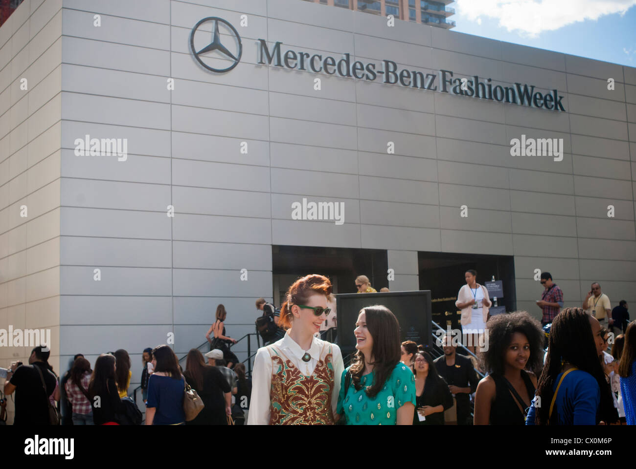Crowds of fashionistas create a fashion scene outside of the Spring ...