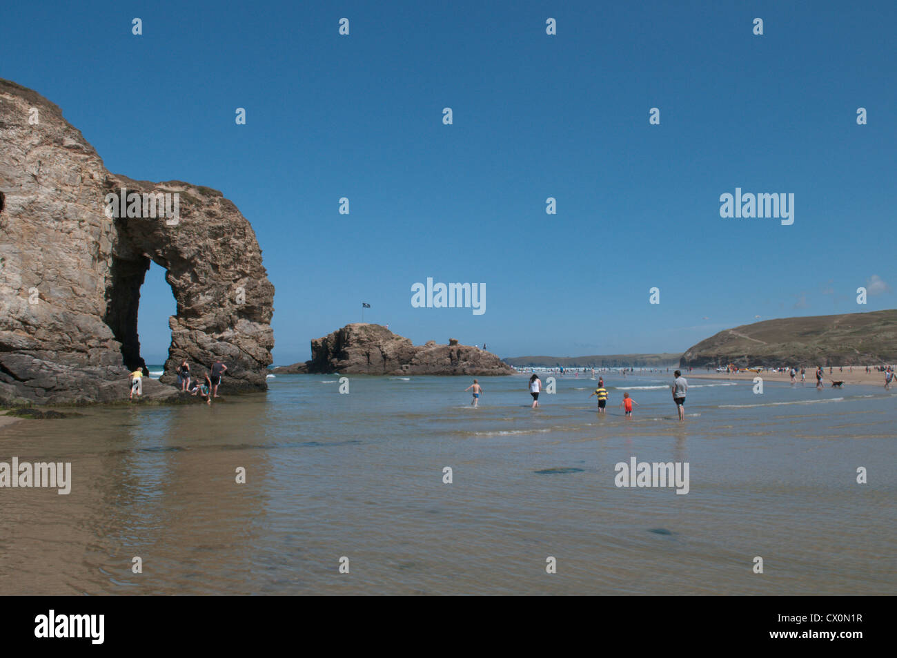 Perranporth beach summer hi-res stock photography and images - Alamy
