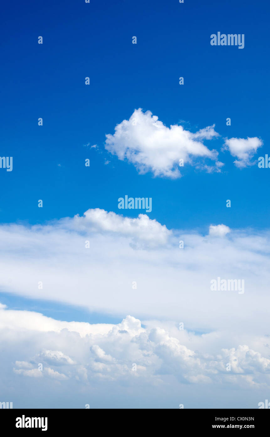 blue sky background with a tiny clouds Stock Photo - Alamy