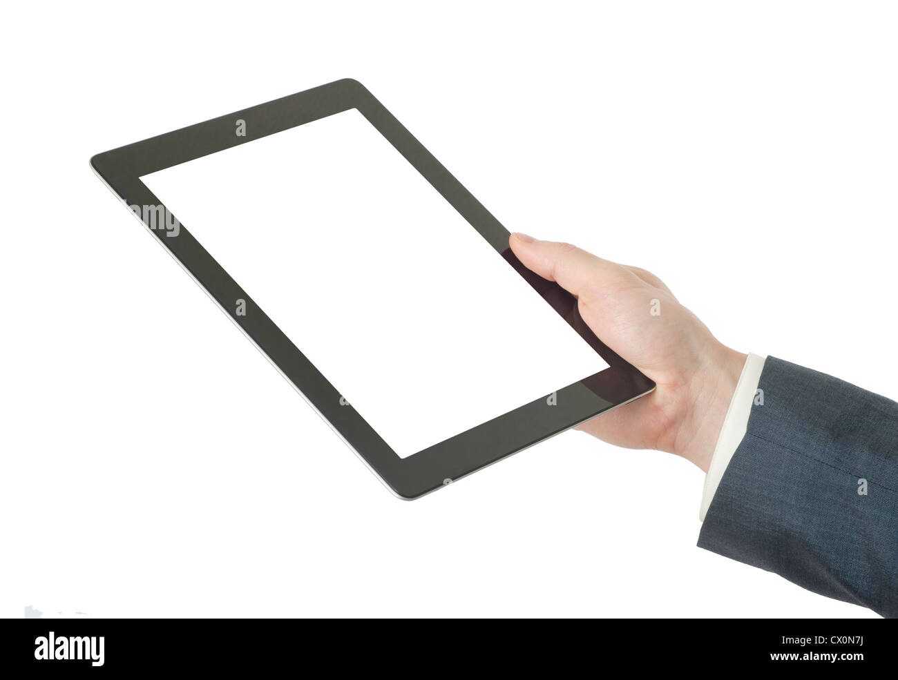 hands holding the tablet computer Stock Photo - Alamy