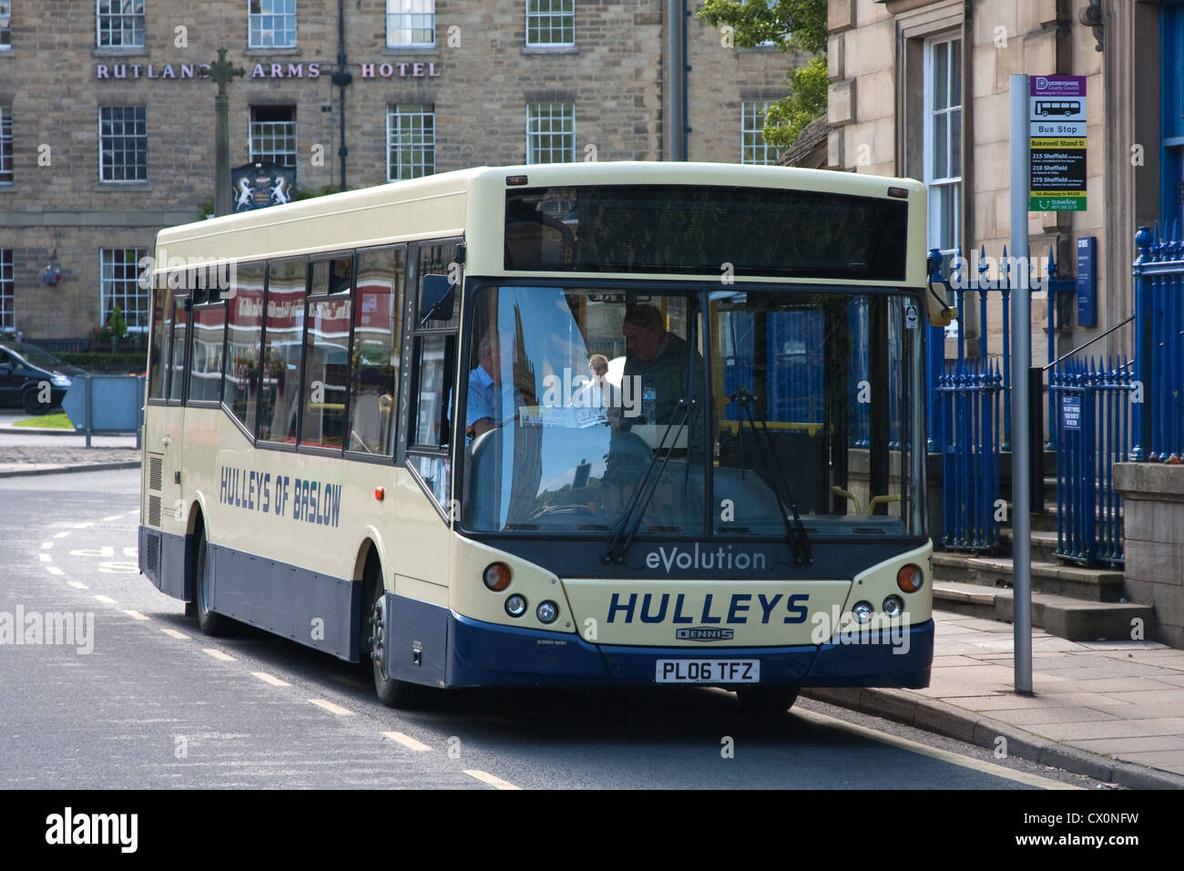 Hulleys of Baslow Dennis eVolution bus Stock Photo - Alamy