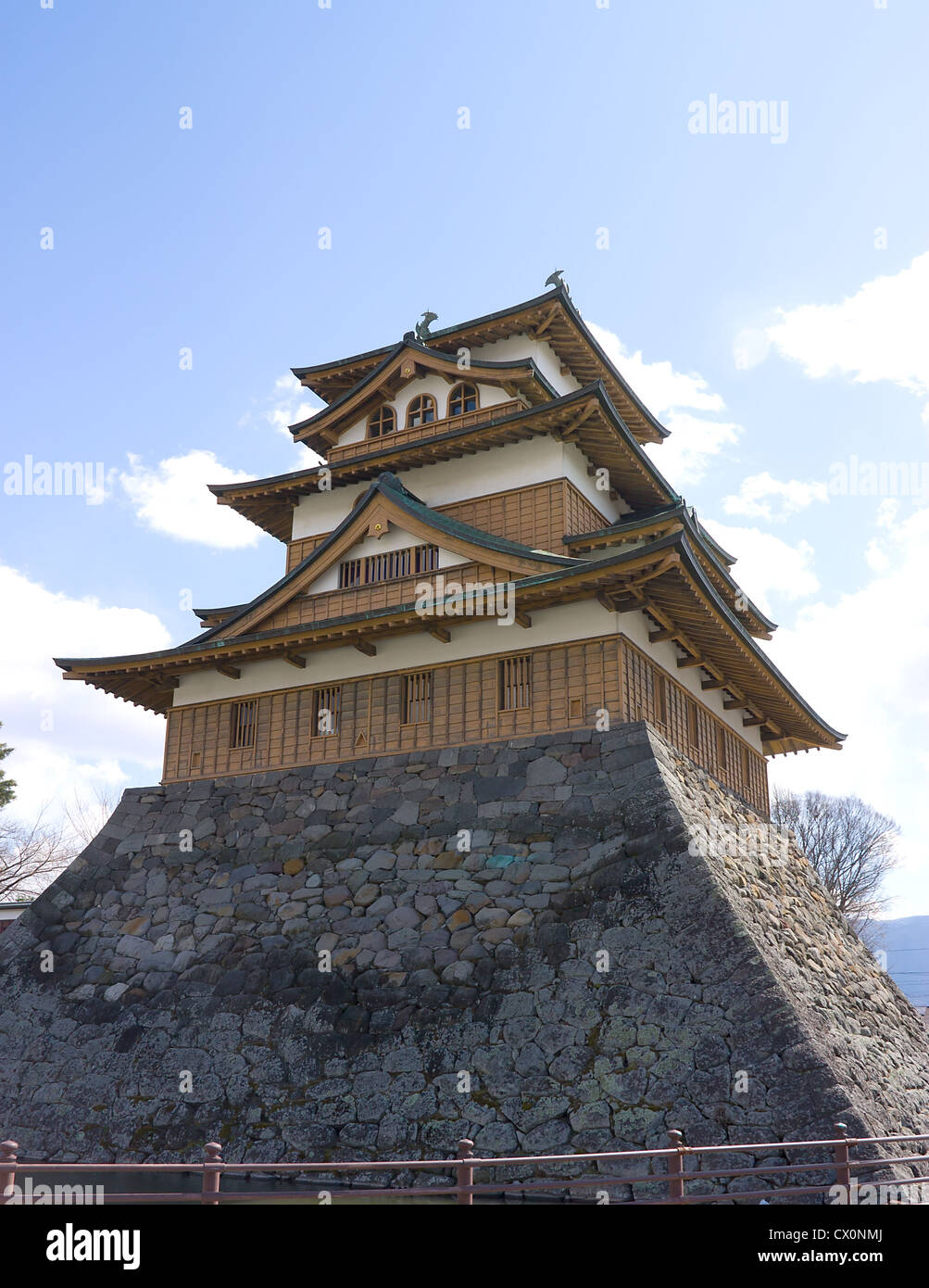 Takashima castle main keep. Suwa town, Nagano prefecture, Japan Stock ...