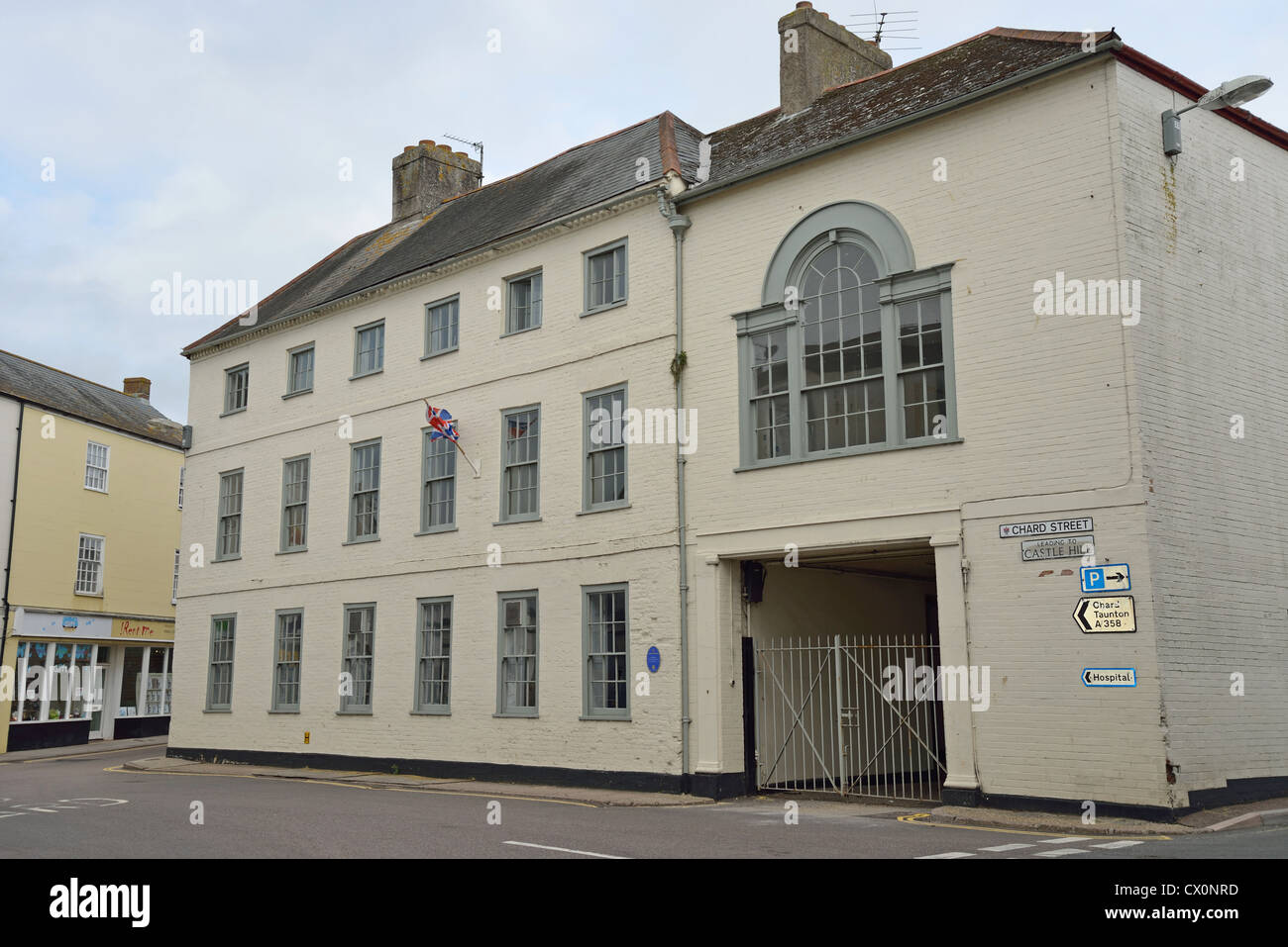 The empty Grade II listed George Hotel, George Street, Axminster, Devon ...