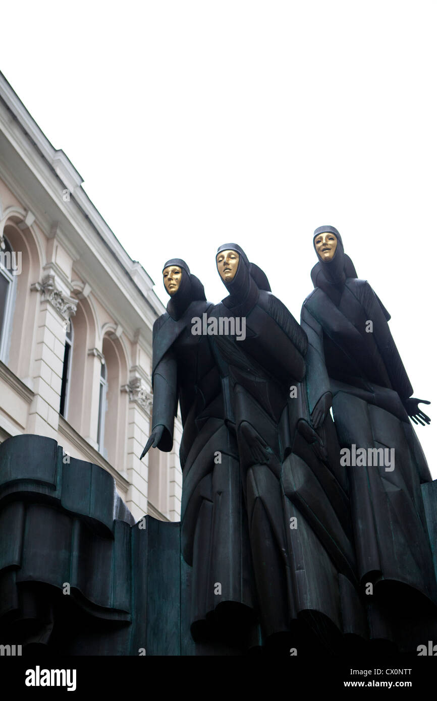 Statues national drama theatre vilnius hi-res stock photography and ...
