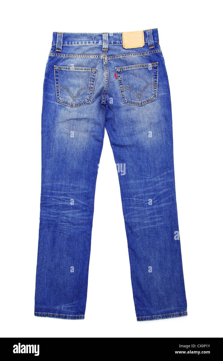Jeans isolated on white background Stock Photo - Alamy