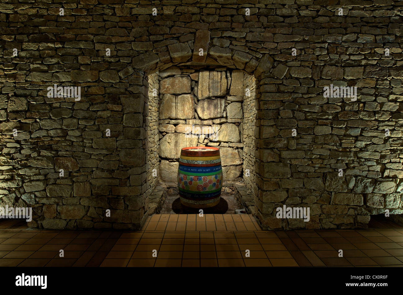 Beautiful Italian wine cellar Stock Photo - Alamy