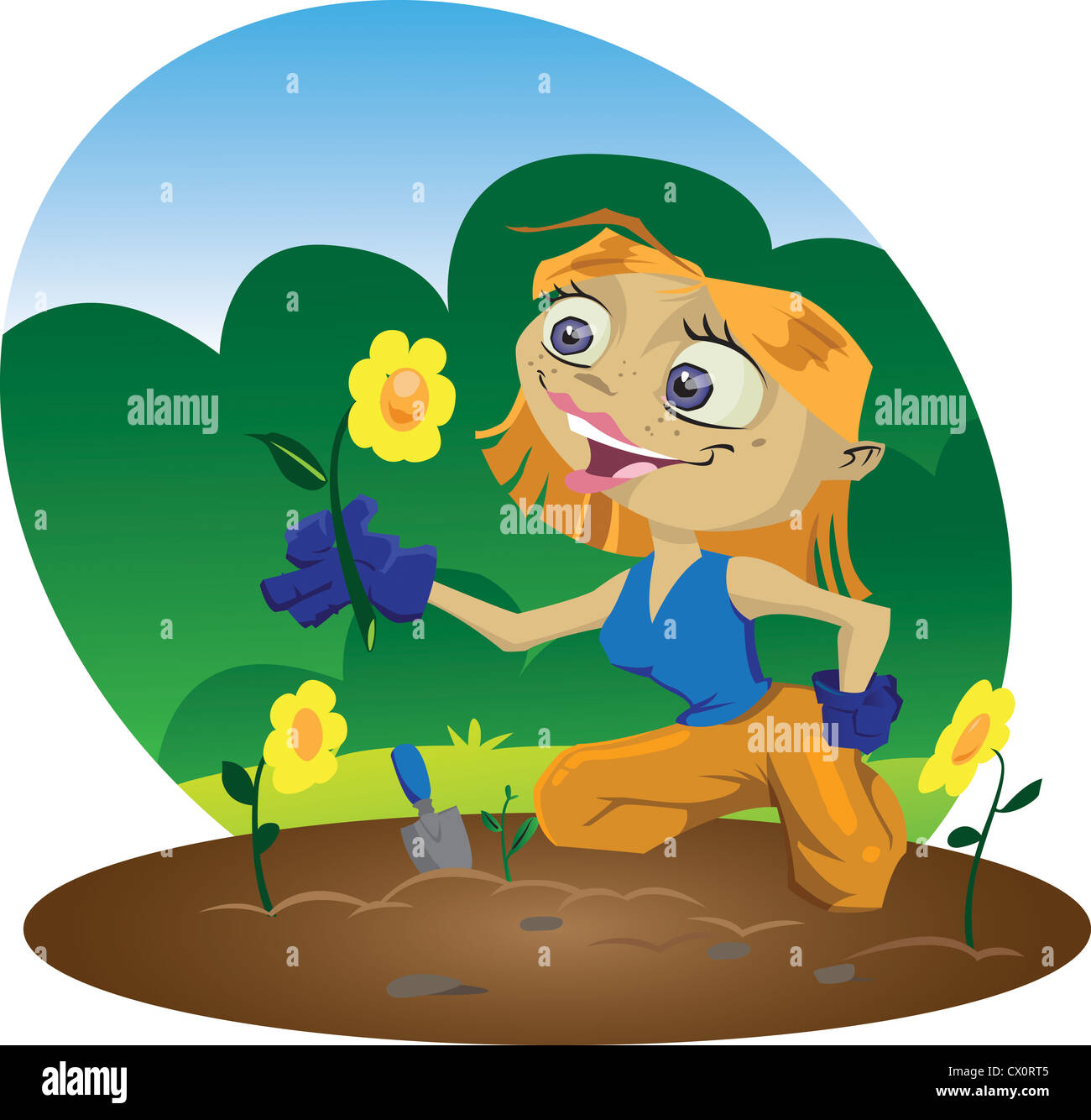 Cartoon gardener hi-res stock photography and images - Alamy