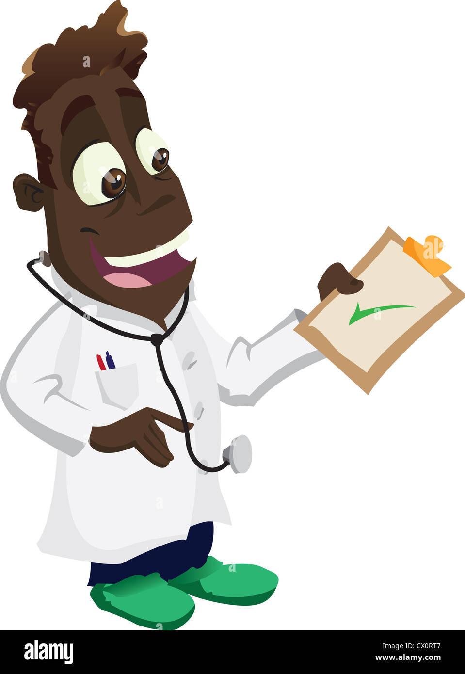 A happy cartoon Doctor gives the ok! Stock Photo - Alamy