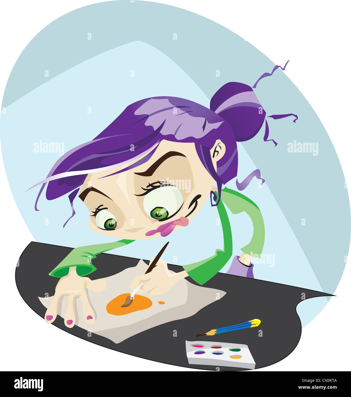 Female Cartoonist At Work High Resolution Stock Photography and Images ...