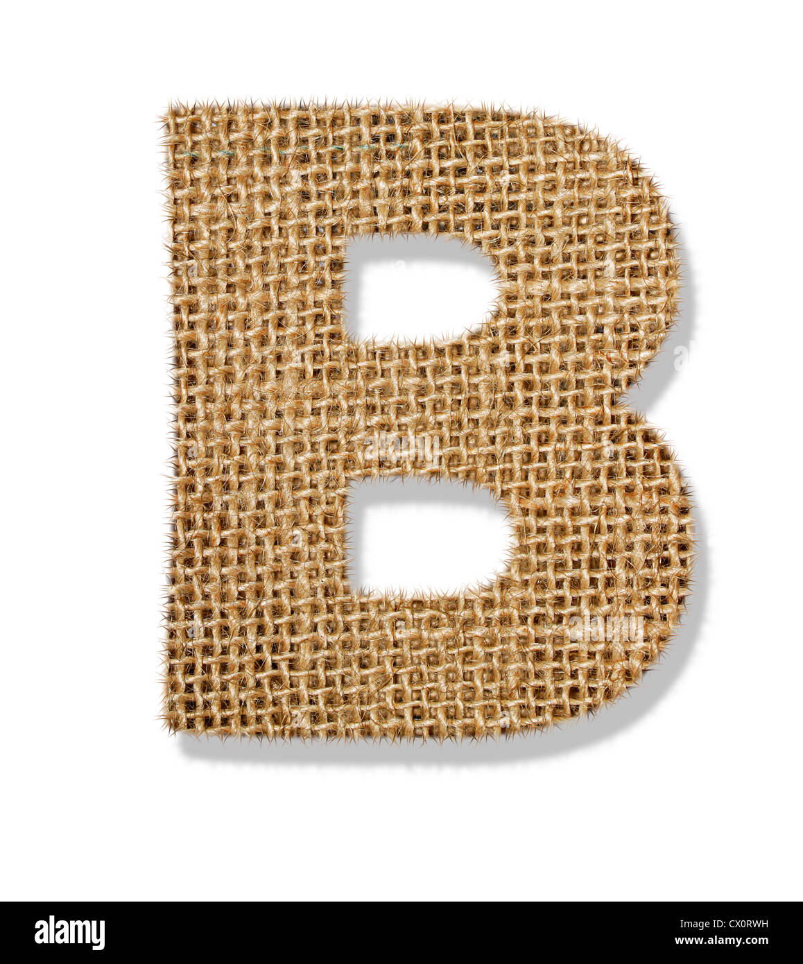 The letter "B" is made of coarse cloth Stock Photo - Alamy
