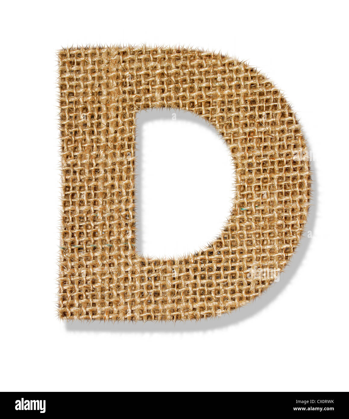 The letter "D" is made of coarse cloth Stock Photo - Alamy
