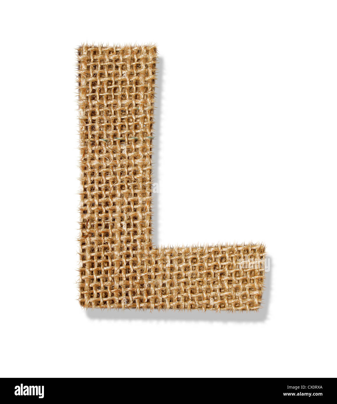 The letter "L" is made of coarse cloth Stock Photo - Alamy