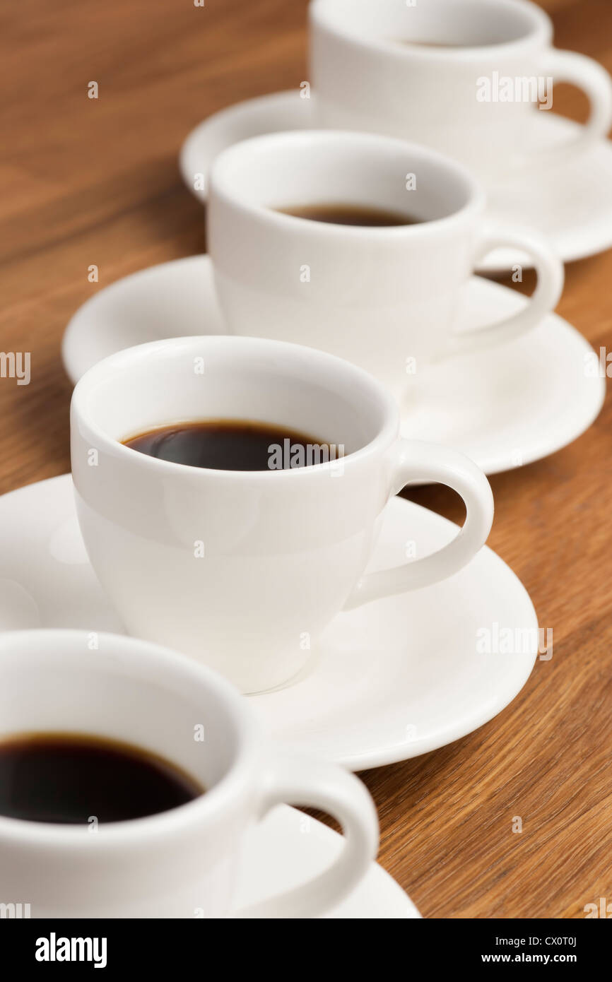 Row espresso cups hi-res stock photography and images - Alamy