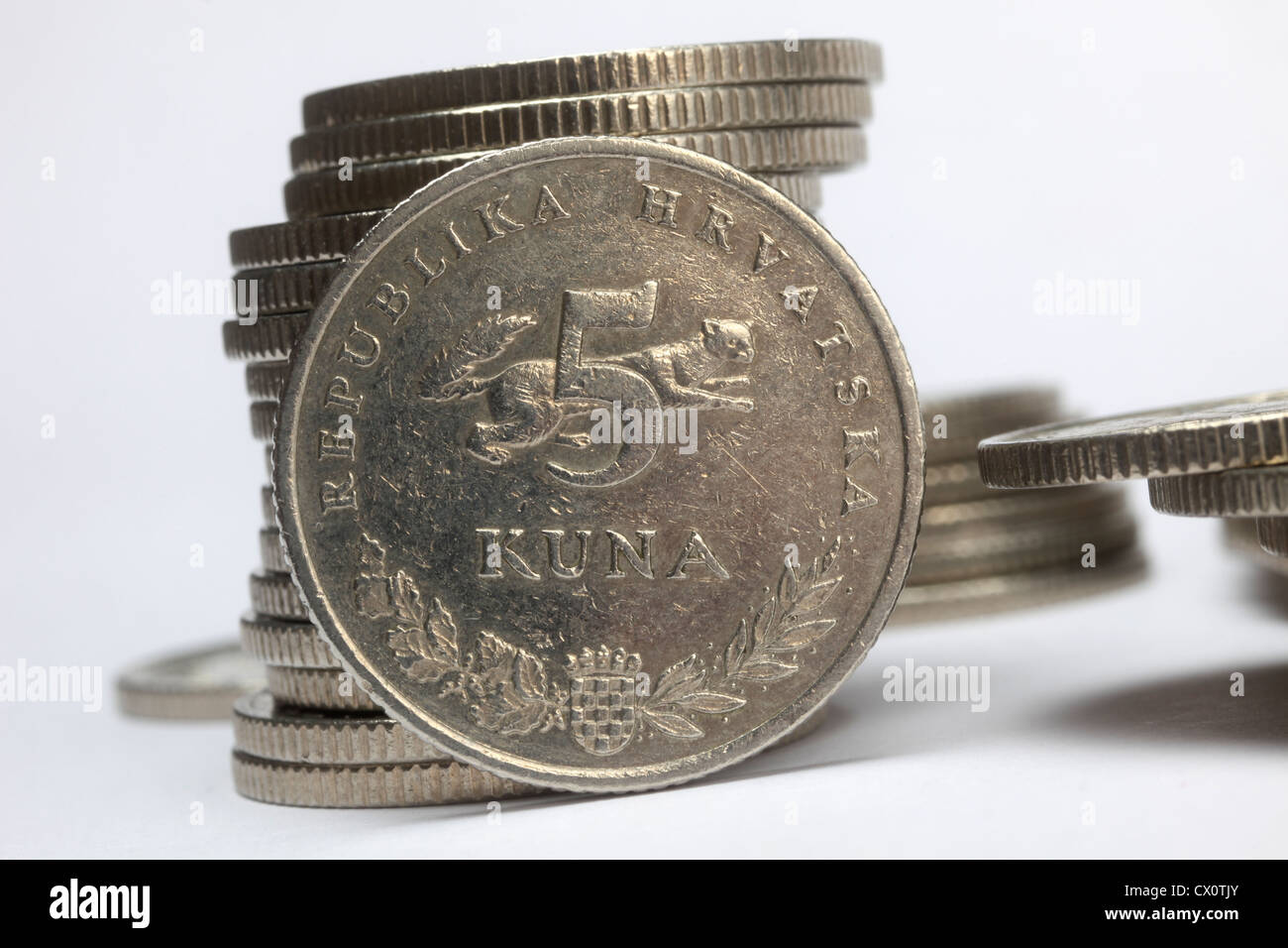 Kuna coins, Croatian money Stock Photo - Alamy