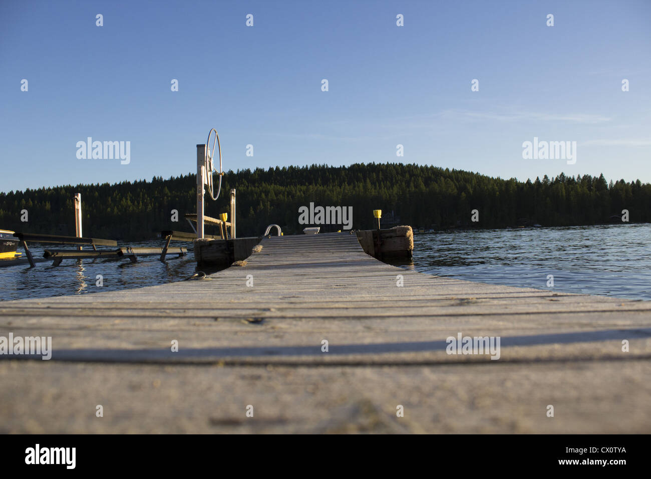 A dock in Tie Lake, BC Stock Photo - Alamy