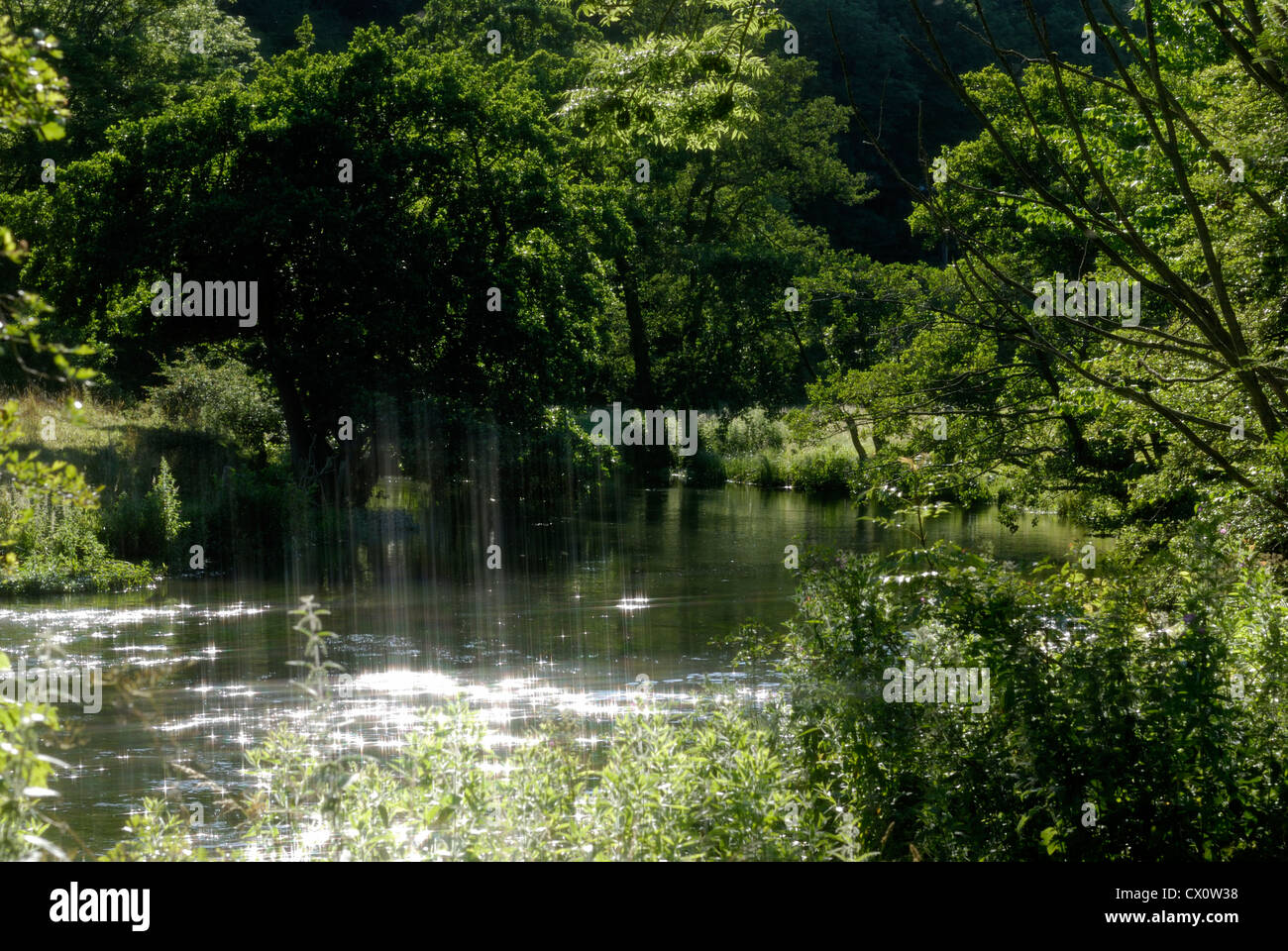 River views in Monsal Dale Valley Stock Photo - Alamy