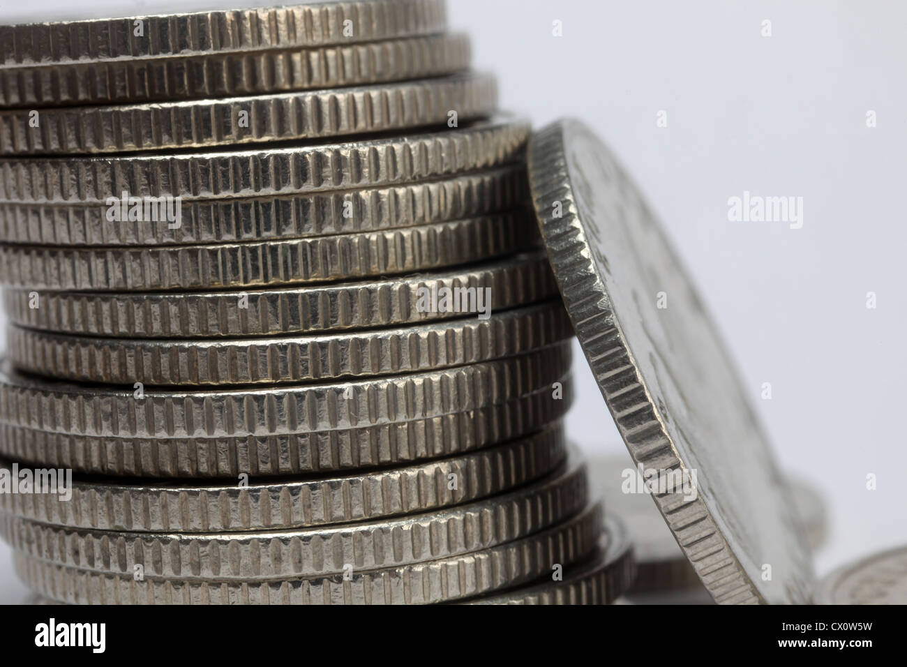 Stacks of money coins Stock Photo - Alamy