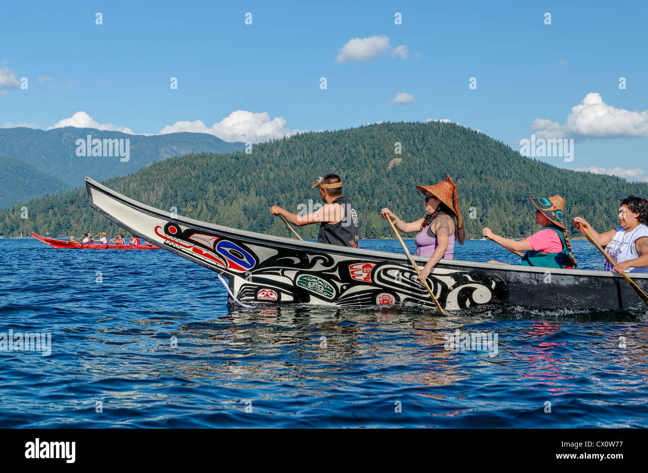 Many People, One Canoe. Salish First Nations, Gathering of Canoes to ...