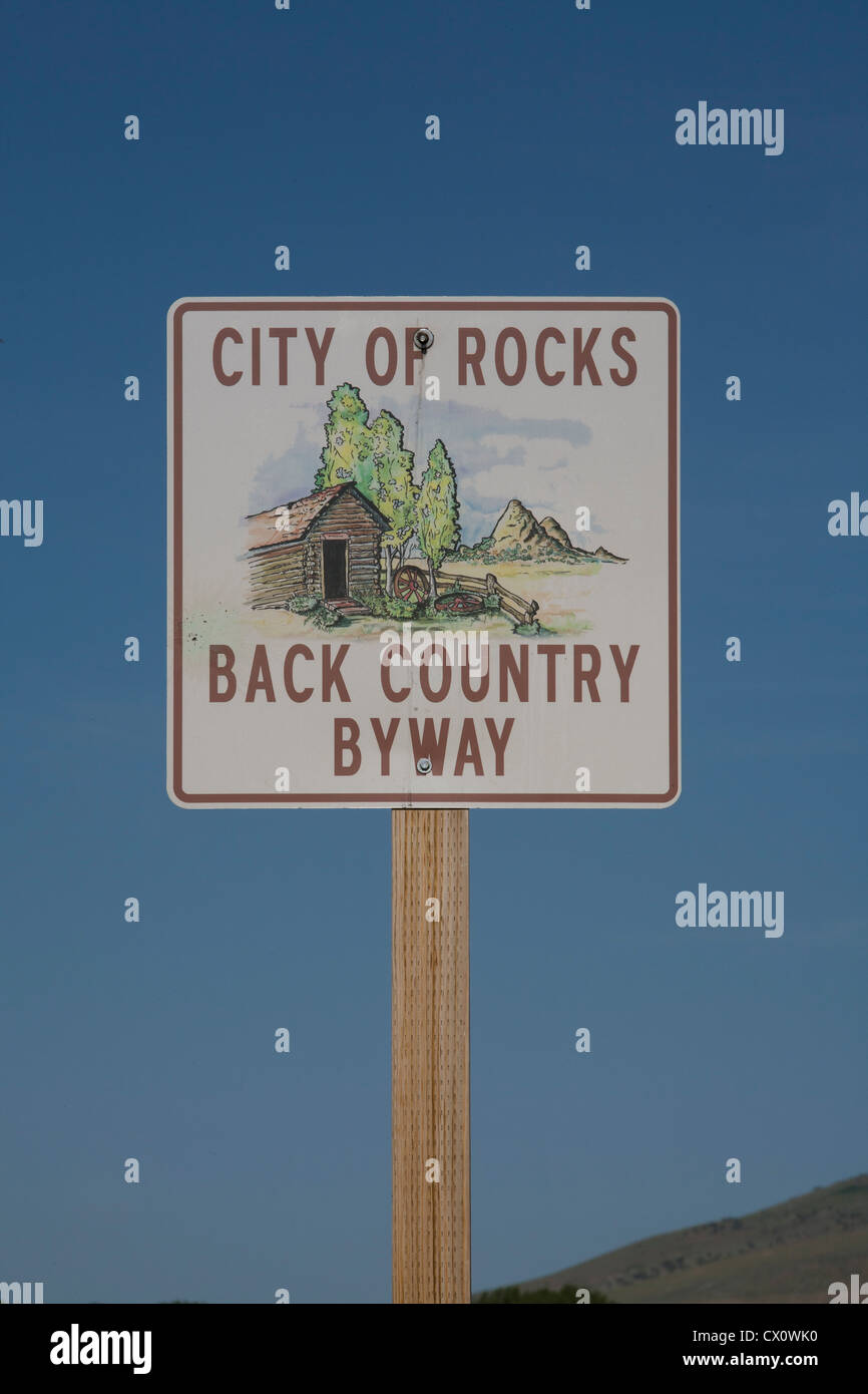 City of Rocks Back Country Byway sign Stock Photo - Alamy