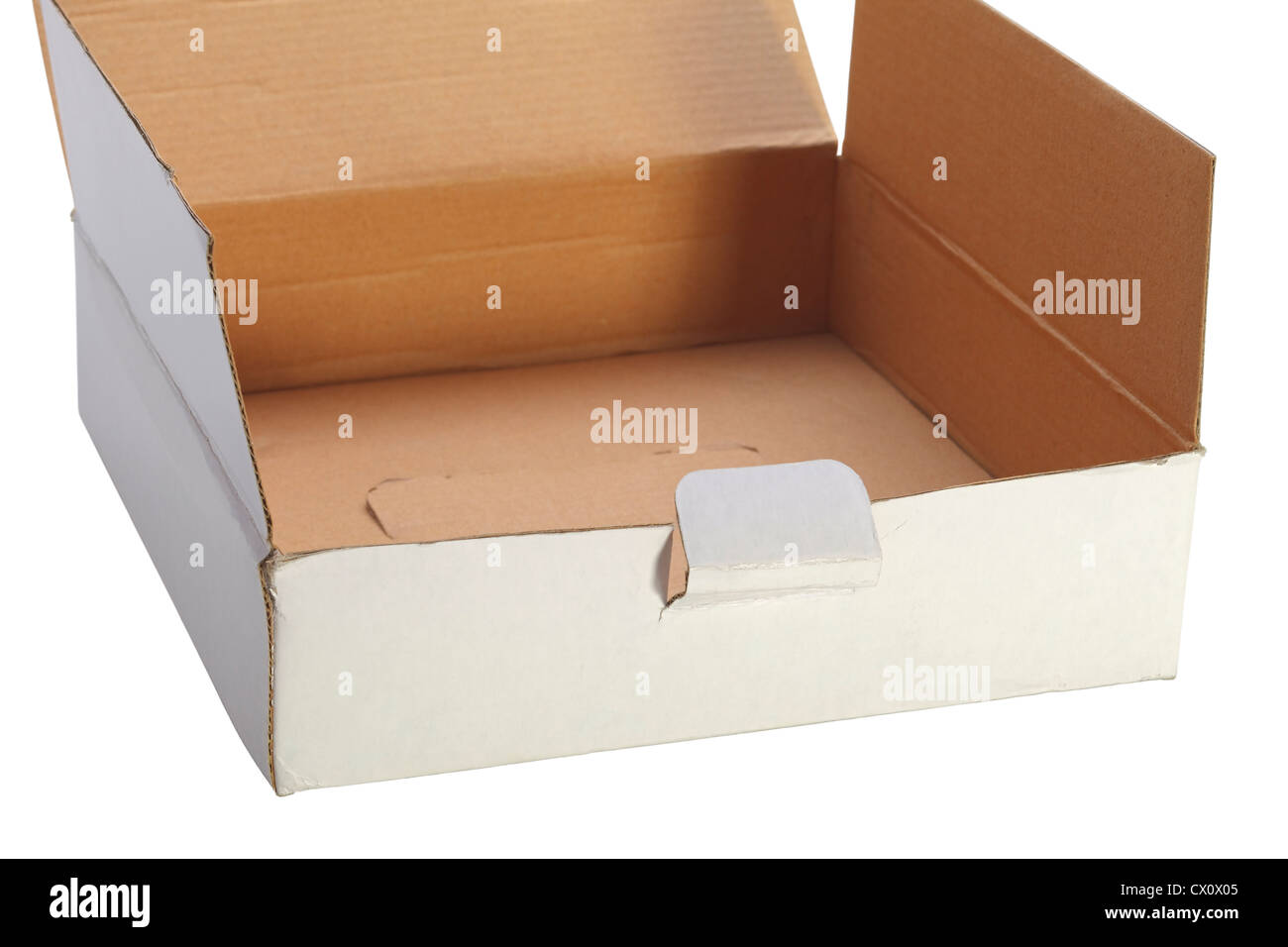 A small cardboard box isolated on white background Stock Photo - Alamy