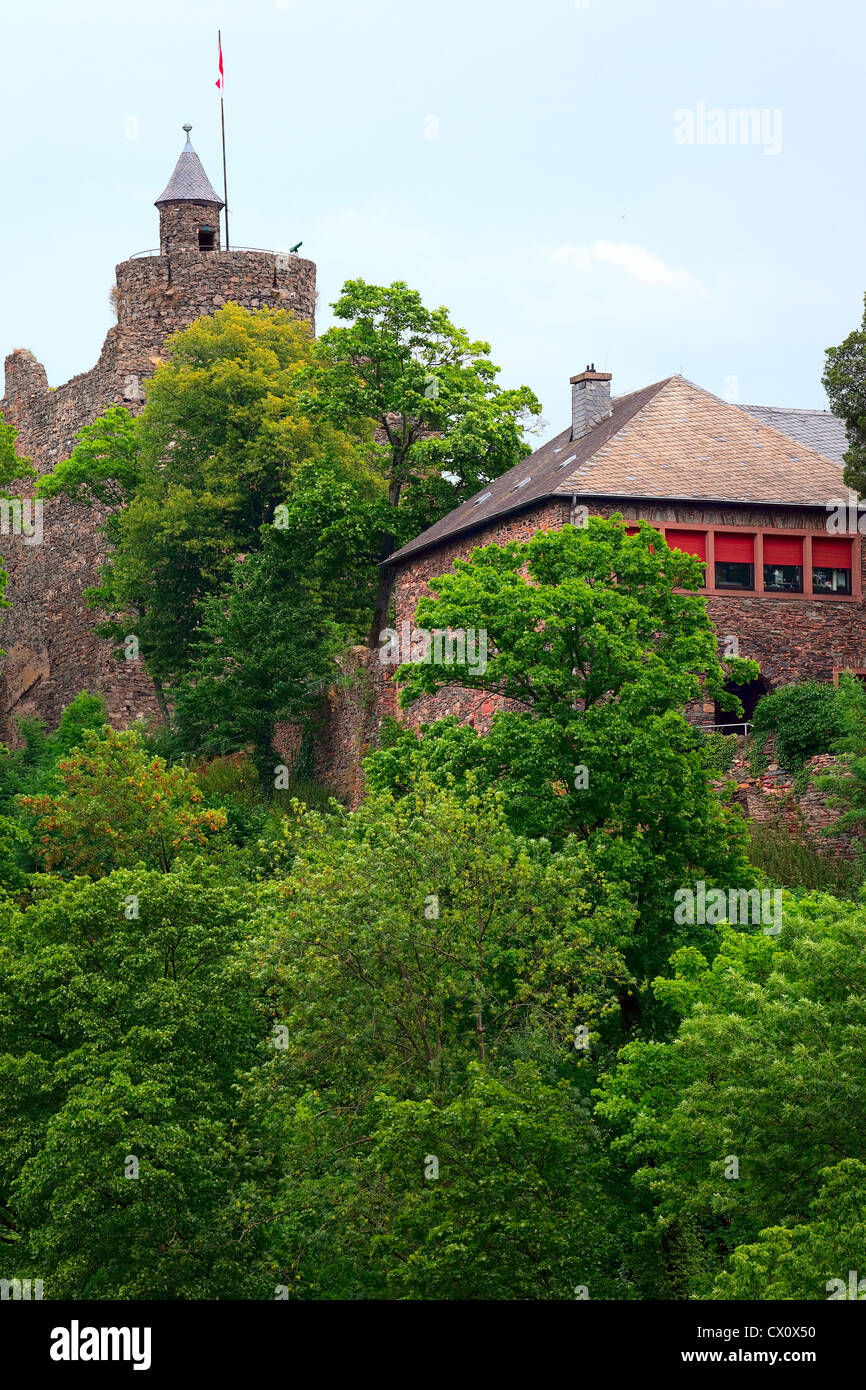 A old castle ruin in city Saarburg, Rheinland-Pfalz, Germany Stock ...