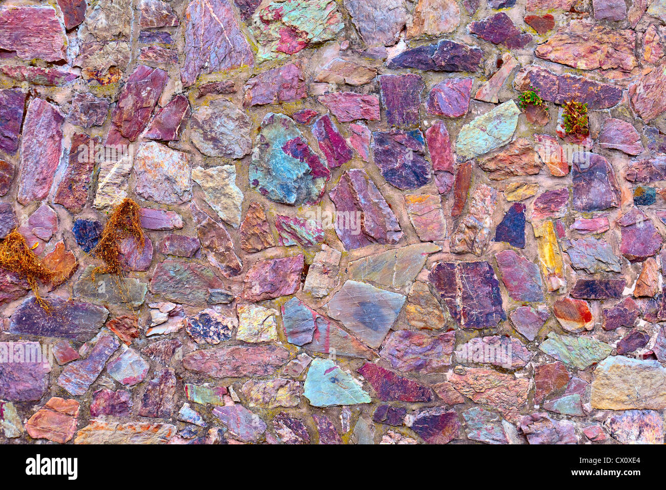 A protection stone wall in small city Saarburg, Rheinland-Pfalz ...
