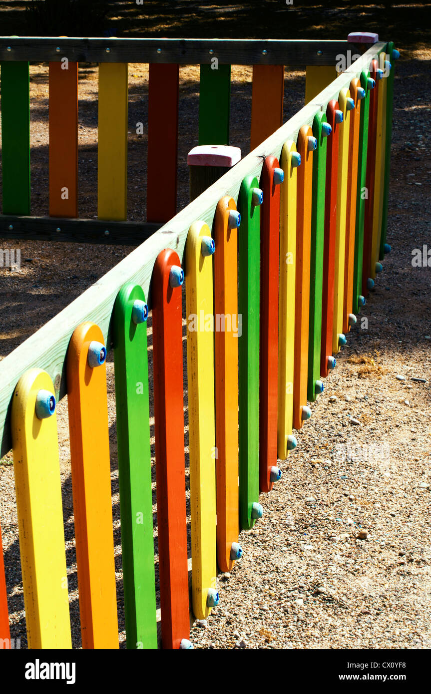 Colourful fence posts hi-res stock photography and images - Alamy