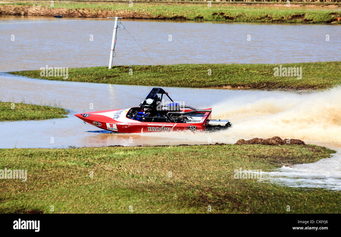 Australian Jet Sprint Boat championship timed sprint runs on enclosed ...