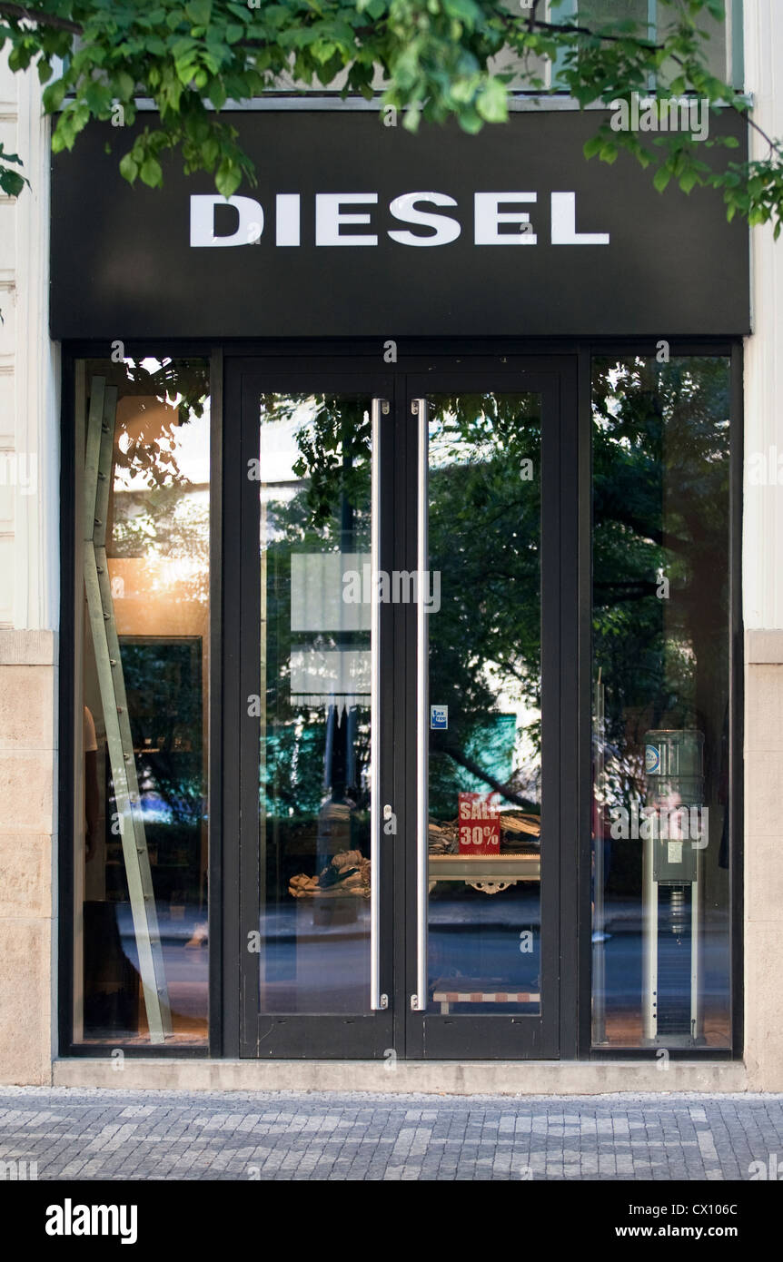Diesel shop in Parizska Street in Prague, Czech Republic on May 23 ...